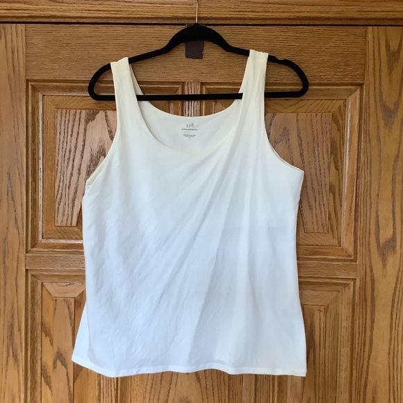 J. Jill | Tops | Jjill Xl Bra Shelf White Tank | Poshmark